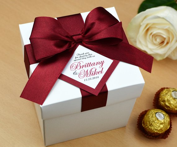 Customized Printing Luxury White Party Candy Bar Box Weeding Door Gift ...