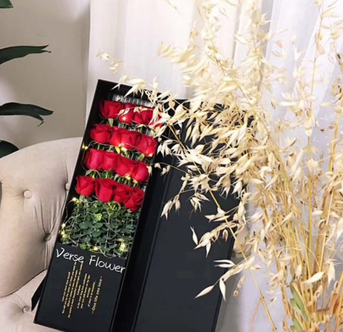 Custom Logo Printing Handmade Paper Box , Luxury Paper Flower Box