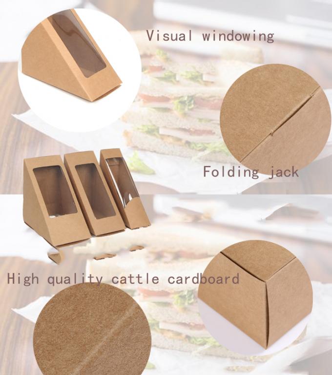 Soy Ink Color Printing Sandwich Paper Box , Eco Friendly Packaging For ...