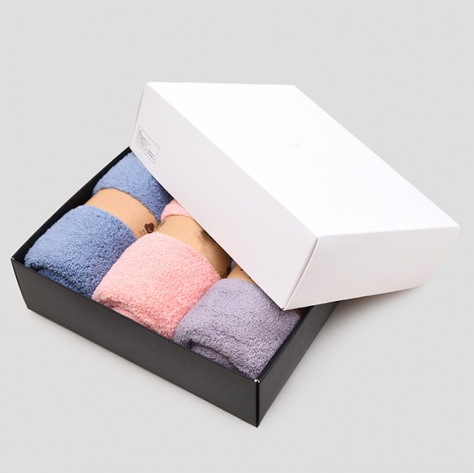 Towel Packaging Custom Clothing Boxes With CMYK 4 Color Offset Printing