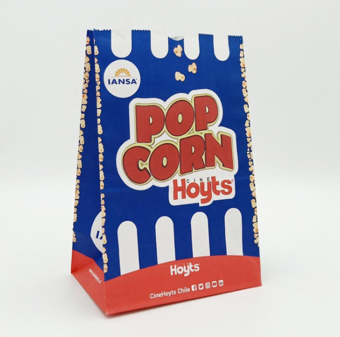 Food Grade Popcorn Recycled Paper Food Bags Eco Friendly Biodegradable ...