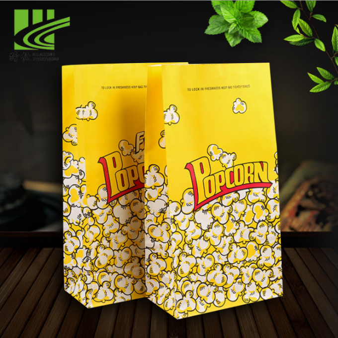 Food Grade Popcorn Recycled Paper Food Bags Eco Friendly Biodegradable ...