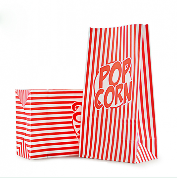 Food Grade Popcorn Recycled Paper Food Bags Eco Friendly Biodegradable ...