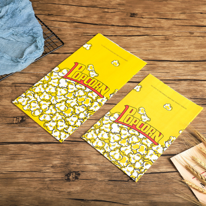 Food Grade Popcorn Recycled Paper Food Bags Eco Friendly Biodegradable ...