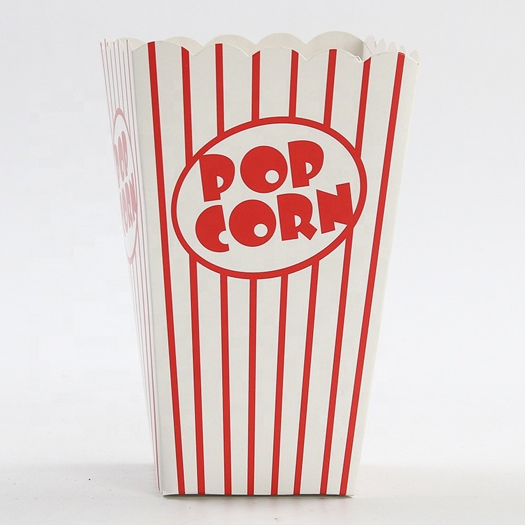 Disposable Personalized Popcorn Bucket Custom Printed Paper Popcorn
